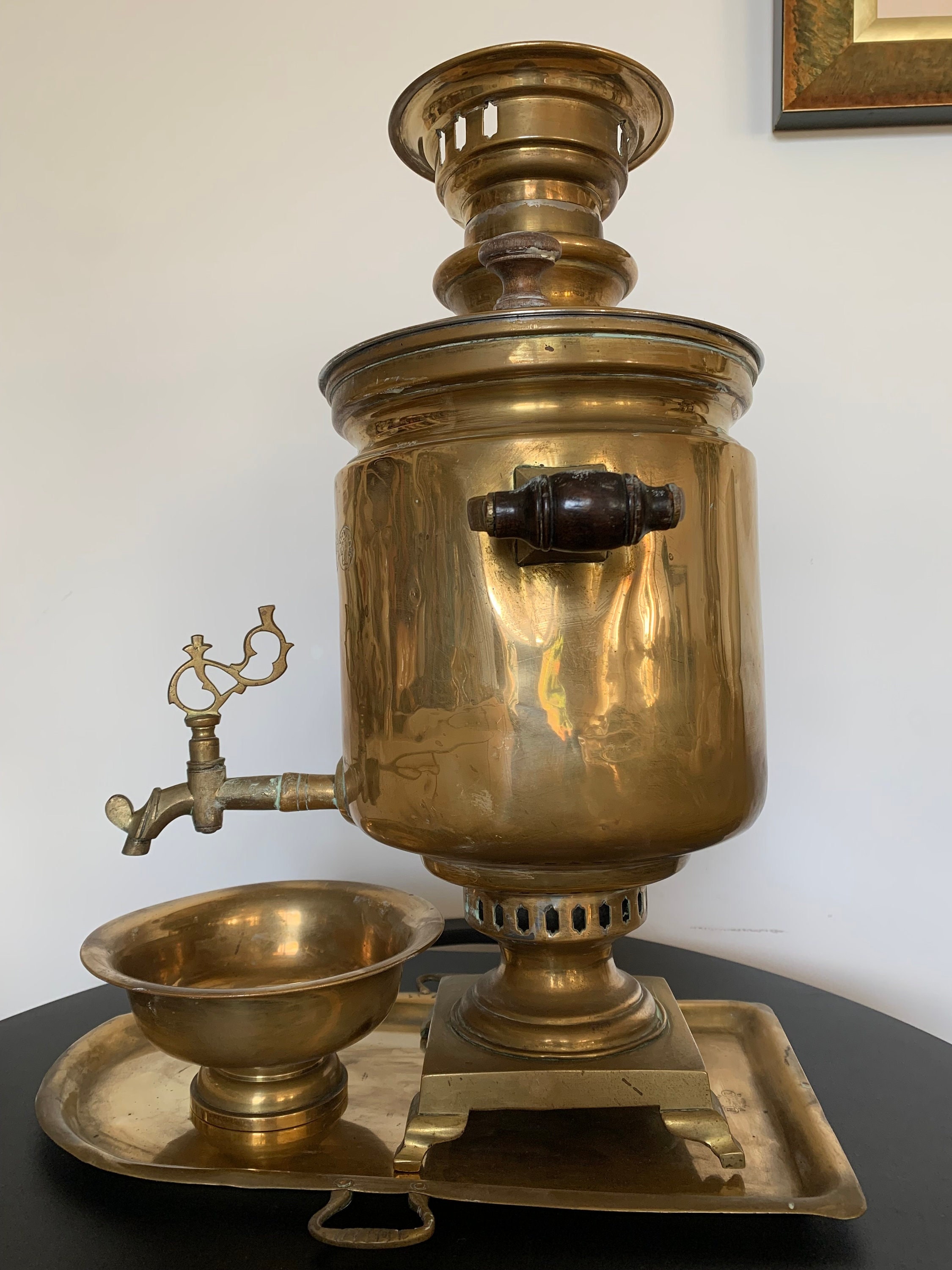 Antique Russian Brass Samovar Batashev Brothers Tula Late 19th Century ...