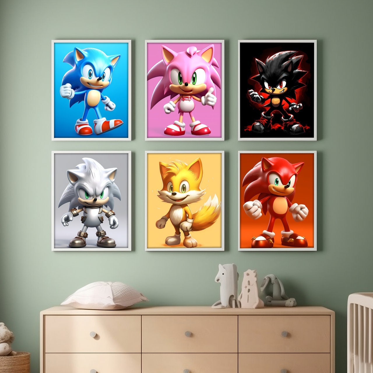So Cute Sonic Poster Set Sonic the Hedgehog Print, Printable Poster ...