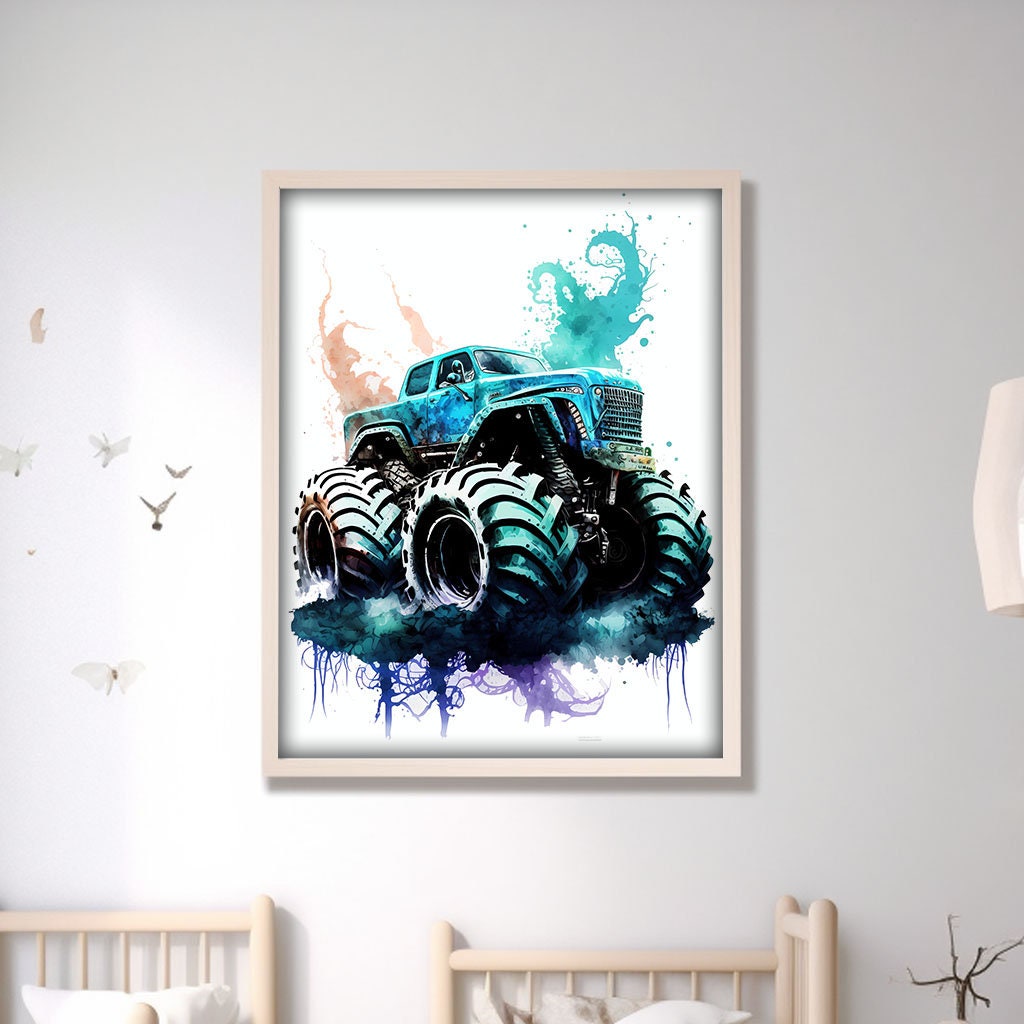 Set of 6 Monster Truck Posters Printable Files, Digital Files ...