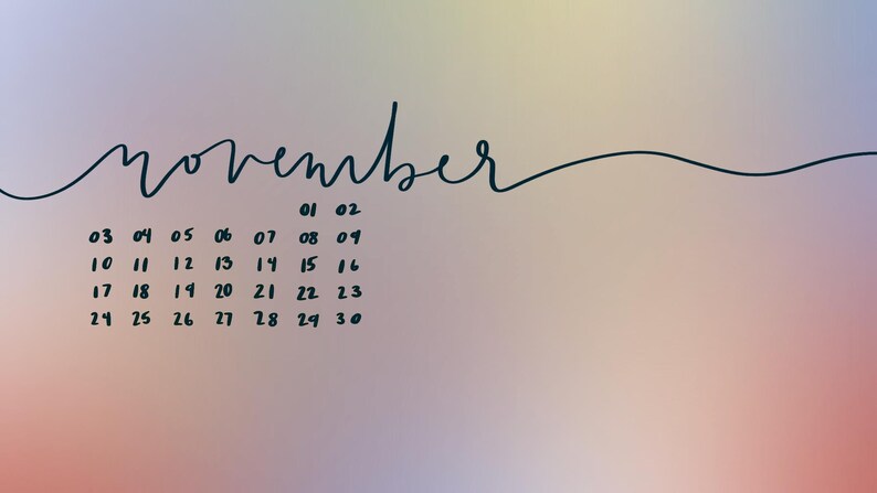 November Computer Wallpaper - Etsy