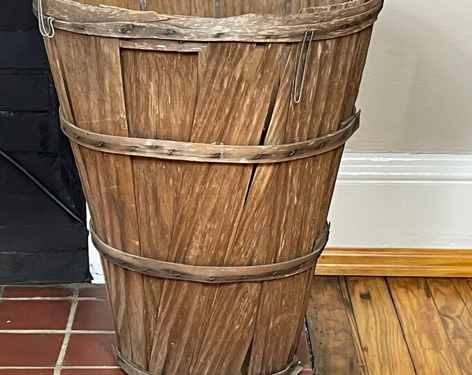 XL Tall Bushel Basket, Primitive Basket, Apple Basket, Harvest Basket ...