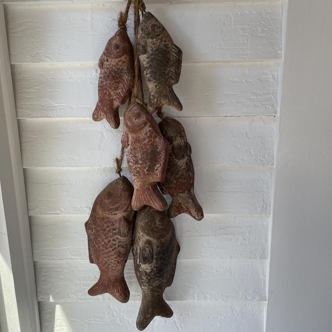 Hanging Terra Cotta Fish, Rustic Fish Wall Décor, Vintage Terra Cotta ...