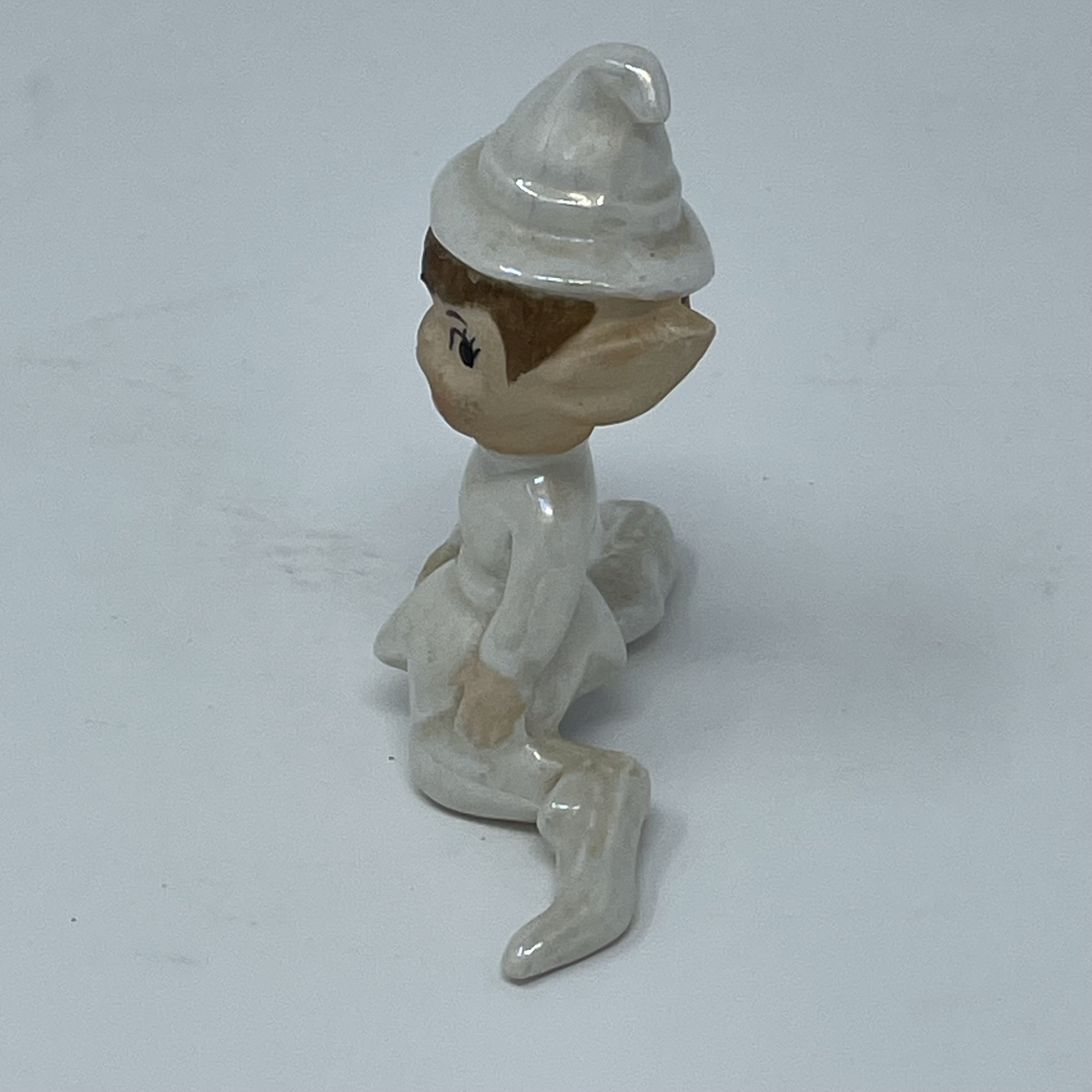 Vintage Lefton Pixie, Lefton Elf, Lefton Fairy, Lefton Iridescent White ...