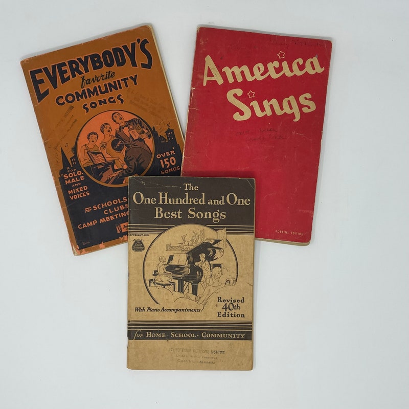 Vintage Song Book - Etsy