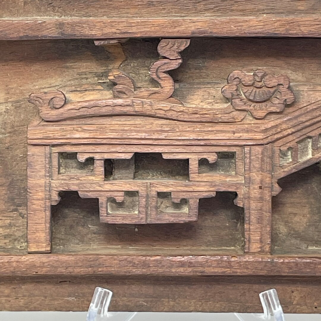 16.5 W Chinese Wooden Frieze, Chinese Wood Carving, Hand Carved Chinese ...