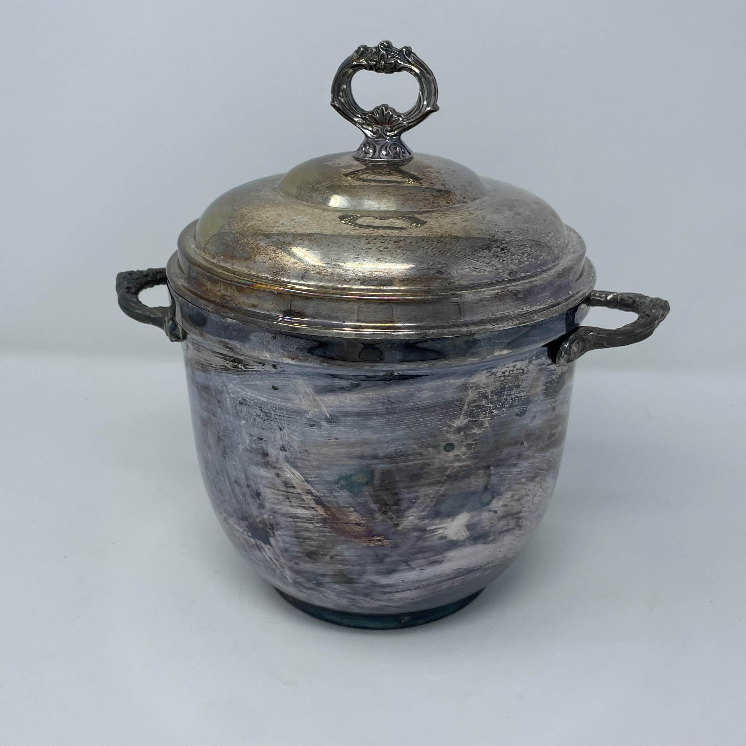 Vintage Sheridan Silver Plate Ice Bucket, Vintage Insulated Silver Ice ...