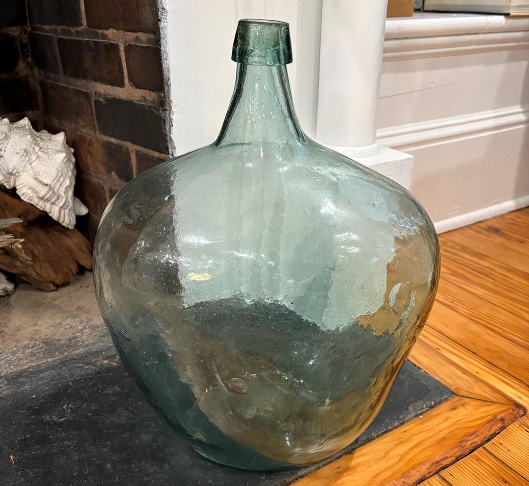 Antique XL Oval Demijohn in Rare Oval Shape, Demijohn Antique Air ...