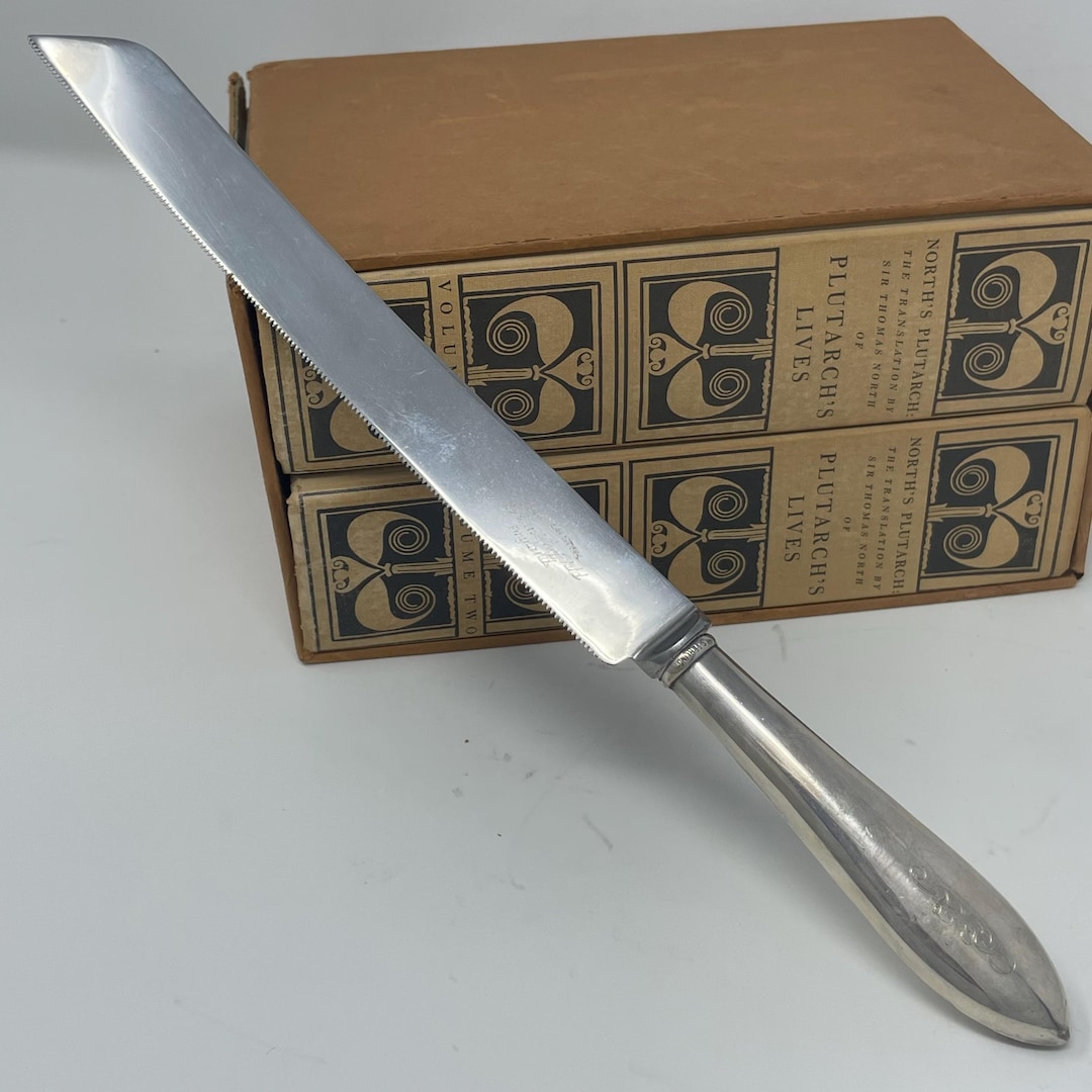 Sheffield England Sterling Silver Cake Engraved Knife, Sterling Silver ...