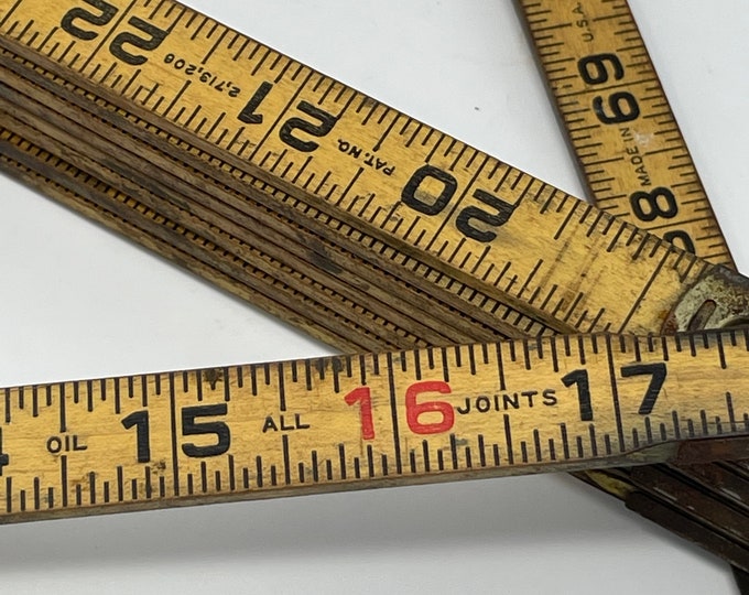 Vintage Folding 72" Extension Ruler, Red and Black Numbers, Vintage ...
