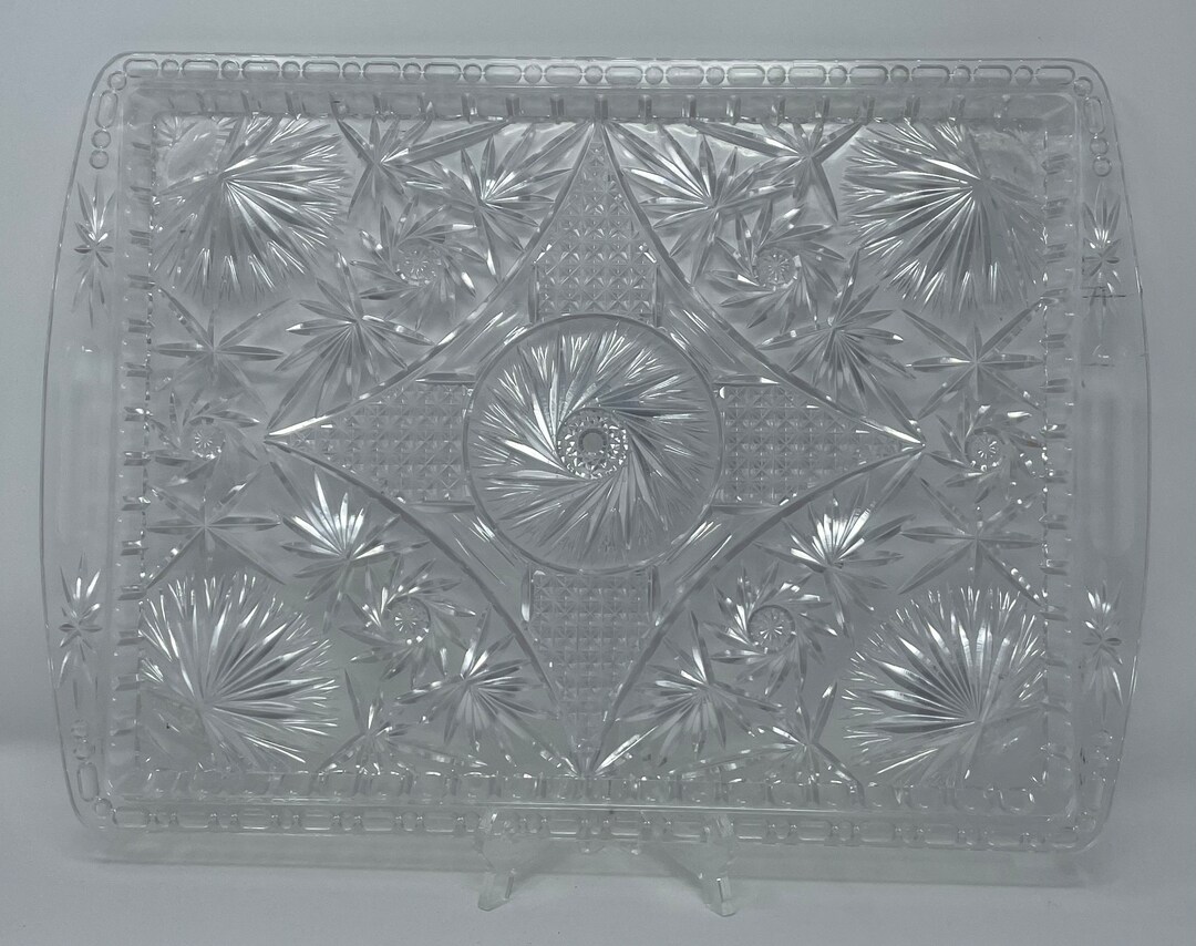 Mid-century Modern Acrylic Tray Facetted Design 1960's - Etsy