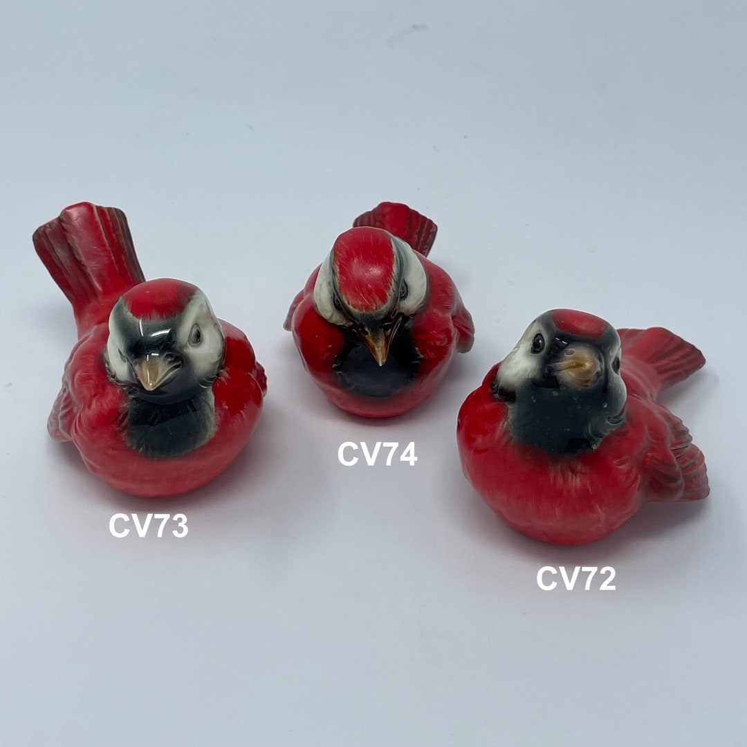 Vintage Goebel Red Birds, Red Porcelain Bird, Red Goebel Bird Style ...