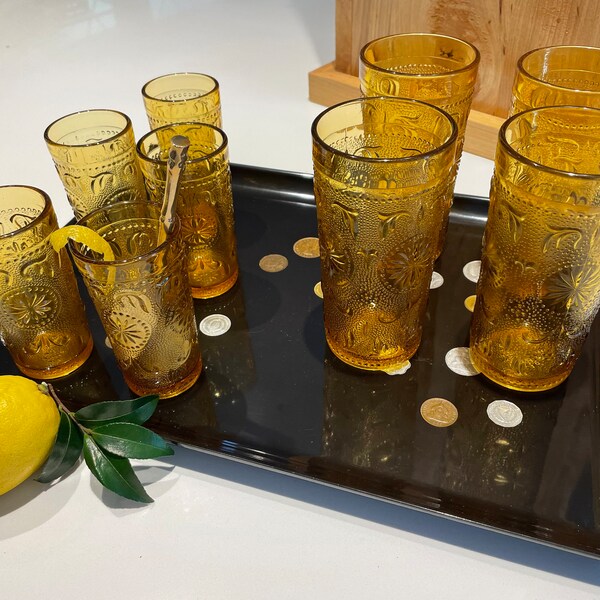 Amber Pressed Glass - Etsy