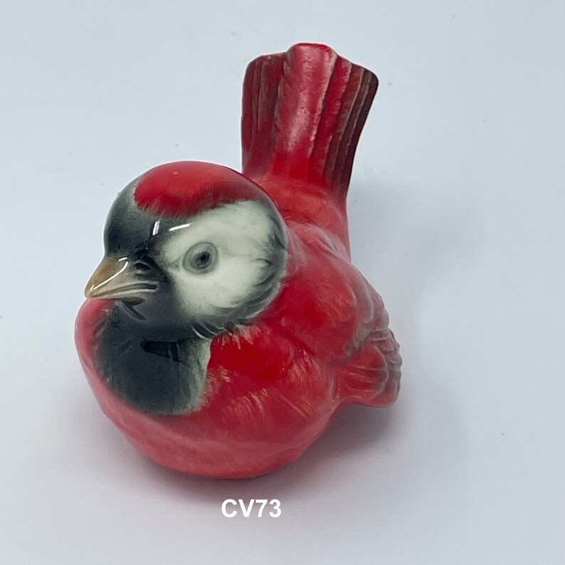 Vintage Goebel Red Birds, Red Porcelain Bird, Red Goebel Bird Style ...