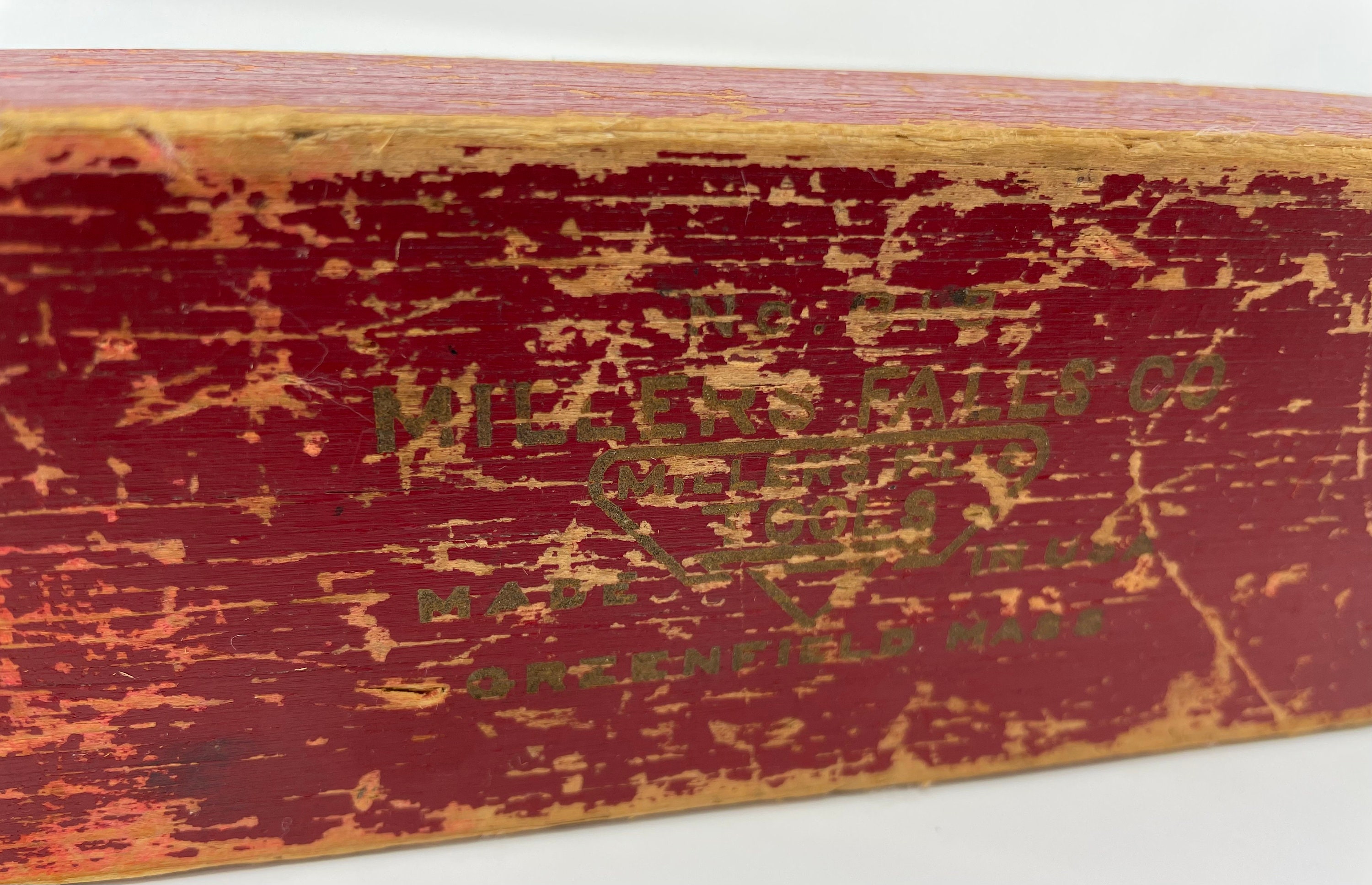 Vintage Level in Old Red Paint by Millers Falls Company, Vintage Wood ...