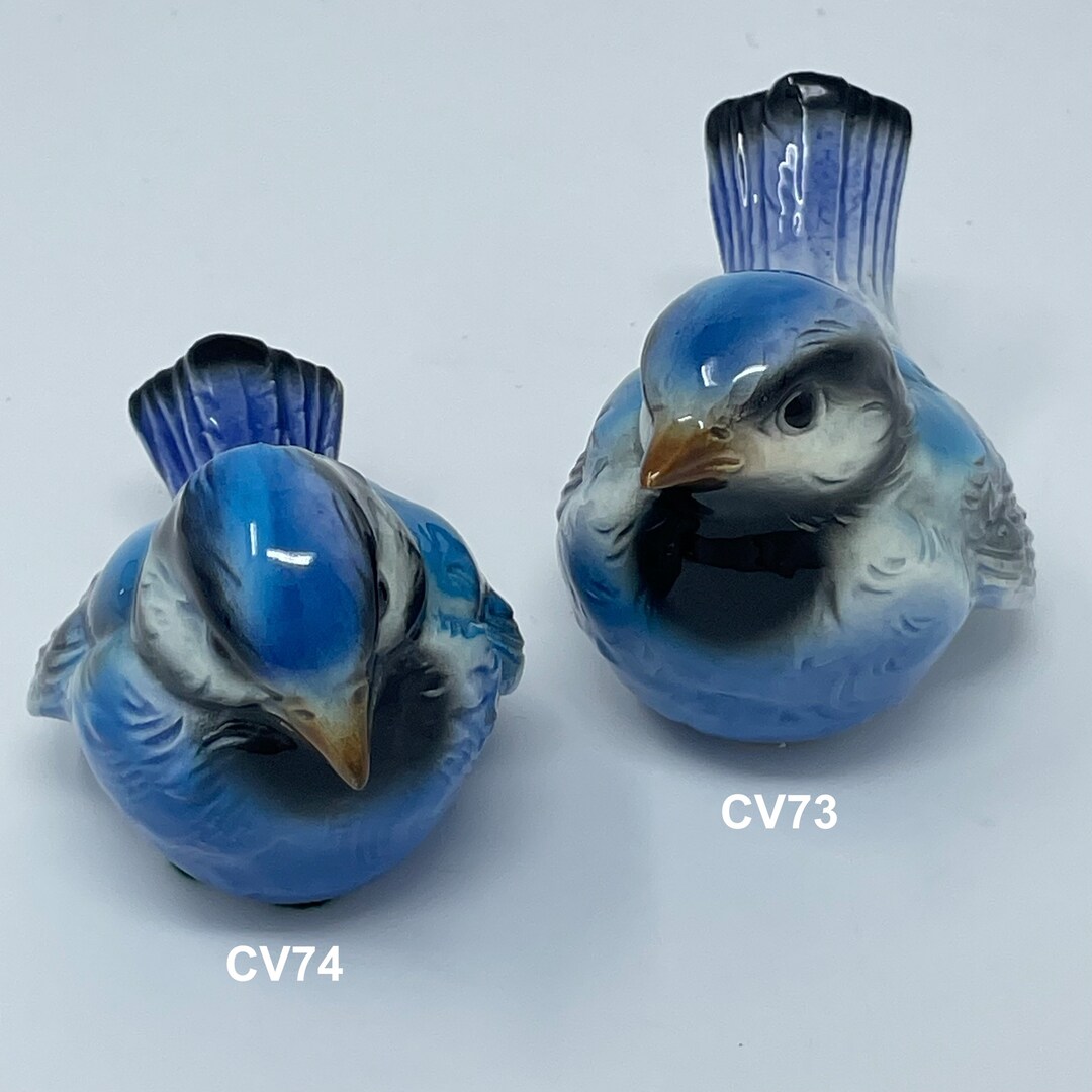 Vintage Goebel Blue Birds, Blue Porcelain Birds, Blue Goebel Bird Style ...
