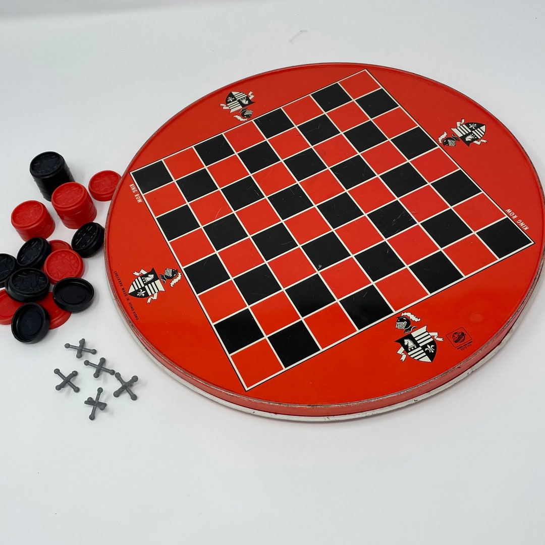 Vintage Checkers Metal Game Board, Vintage Toy, Vintage Ohio Art Metal ...