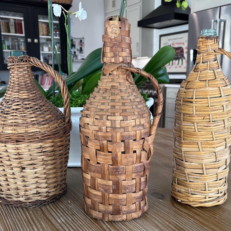 Wicker Demijohn - Etsy