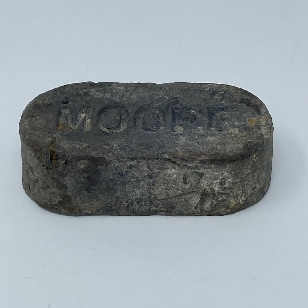 Vintage Lead Ingot Embossed With MOORE. Vintage Ingot Weighs 5 Pounds ...
