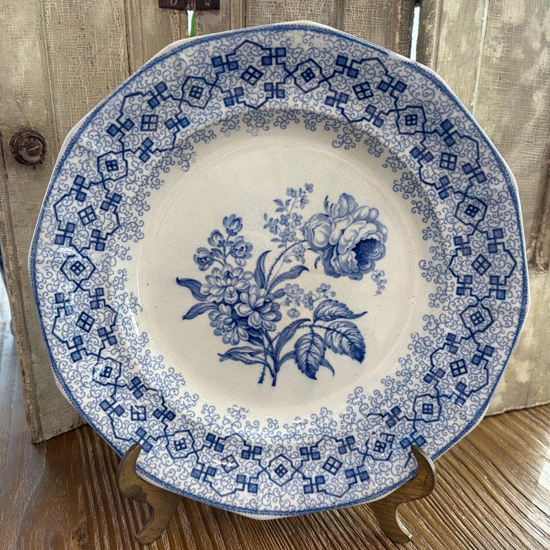 Antique Blue Plates - Etsy