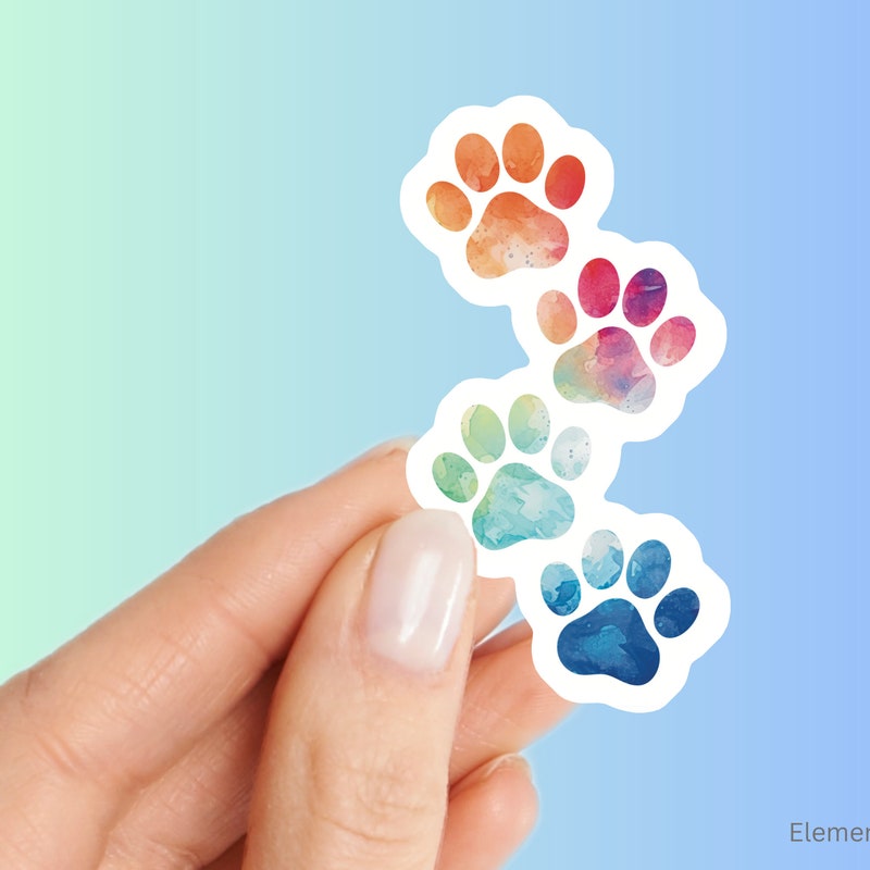 Paw Print Stickers - Etsy
