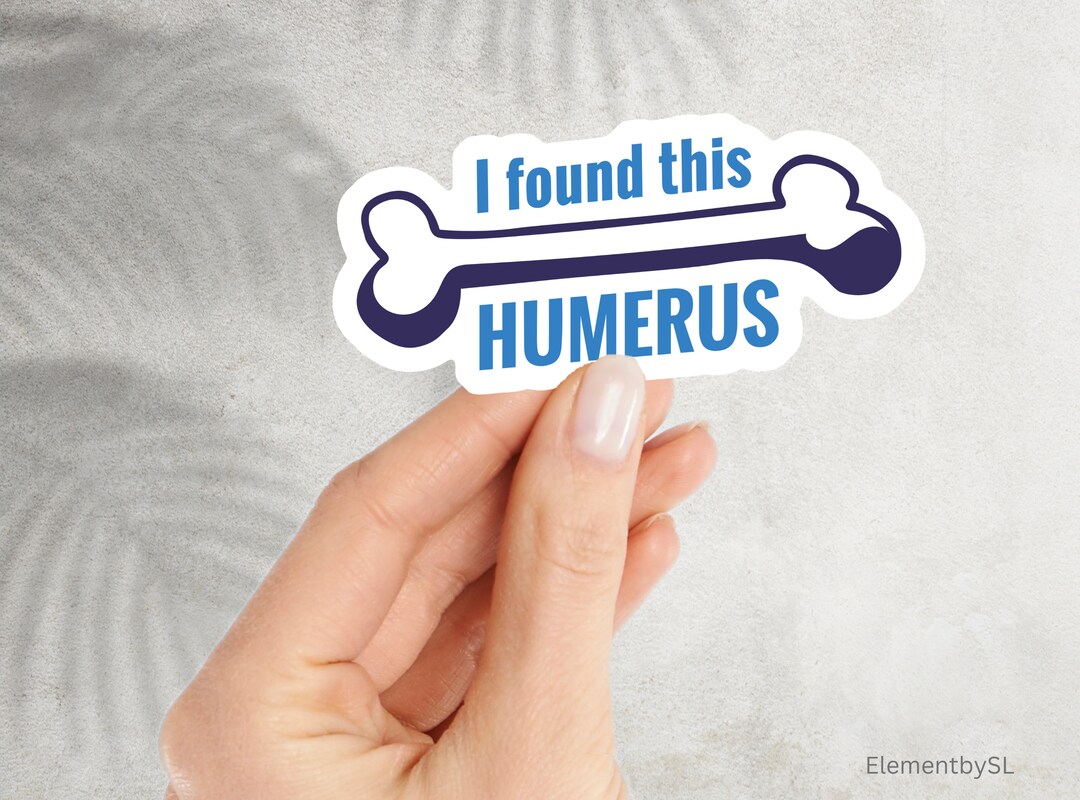 I Found This Humerus Sticker, Pun Intended Sticker Decal, Humerus Upper ...