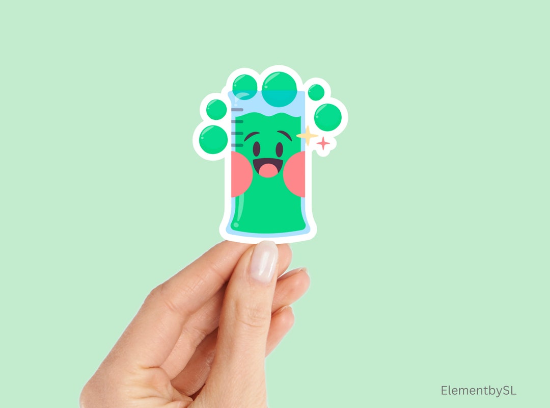 Lab Supplies, Graduated Cylinder Bubbling Sticker, Decorative Science ...