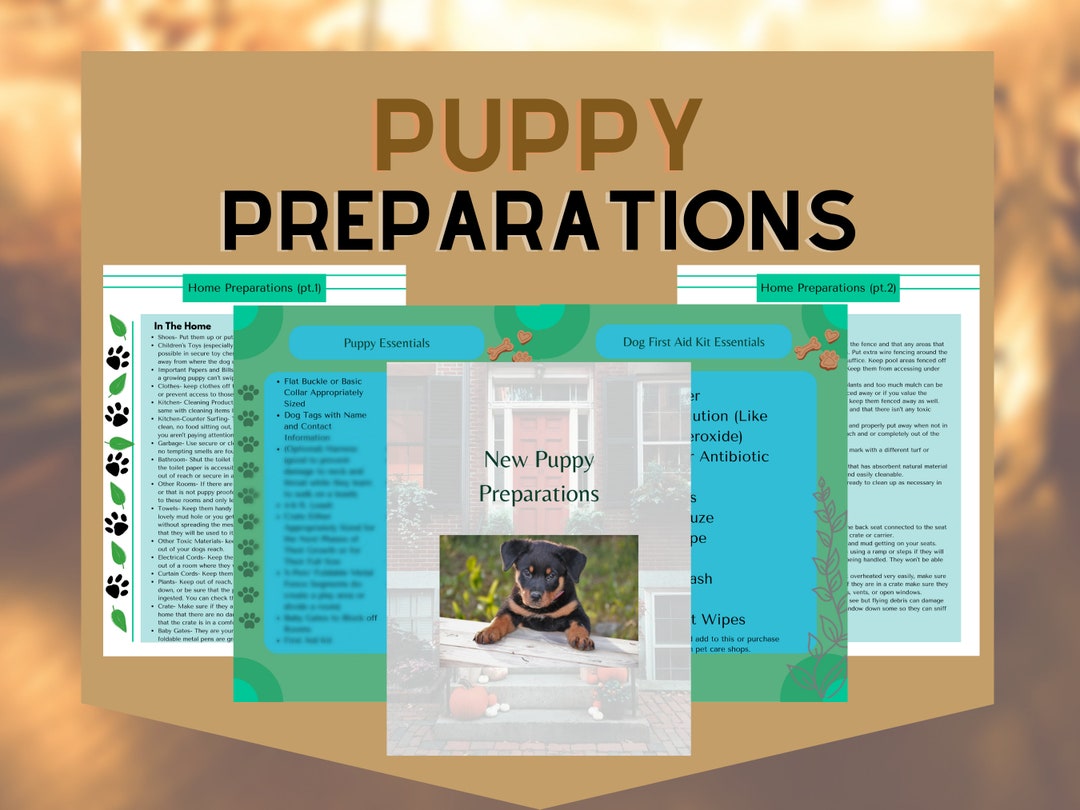 New Puppy Essentials | New Puppy Preparation | Printable New Puppy ...