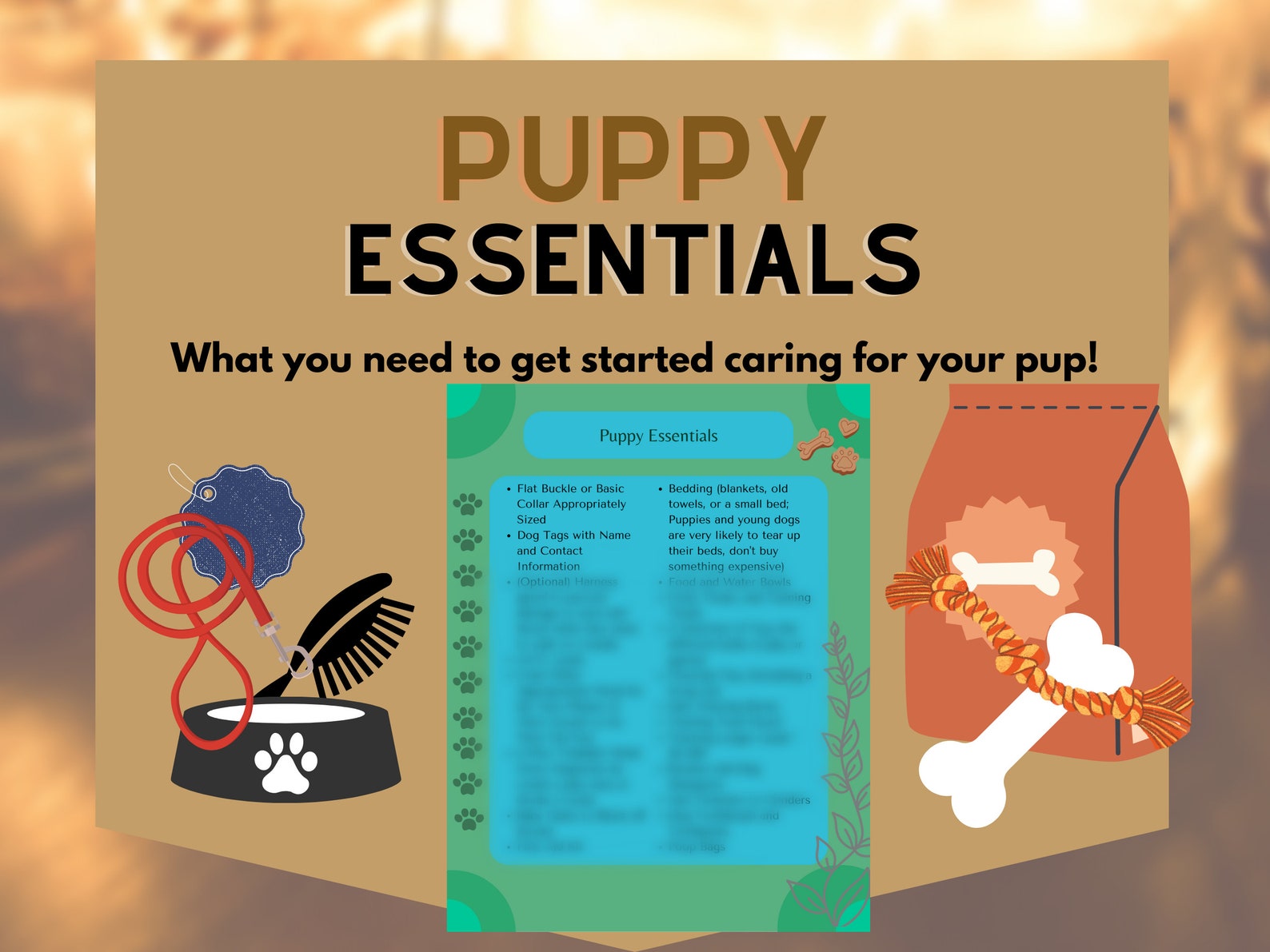 New Puppy Essentials | New Puppy Preparation | Printable New Puppy ...