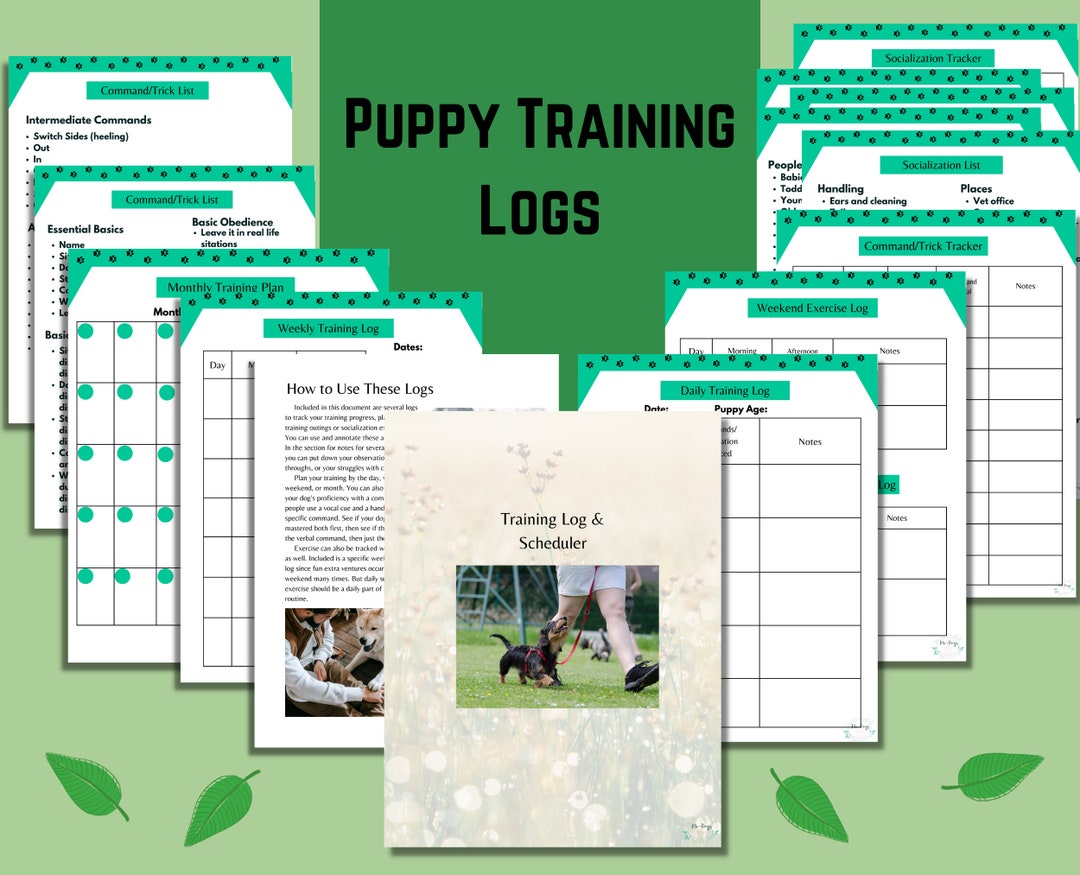 Puppy Training Logs | Puppy Socialization Checklist | Puppy Training ...