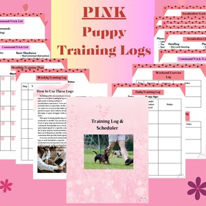 Pink Training Log | Puppy Socialization Checklist | Puppy Training ...
