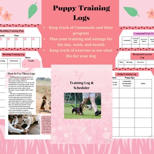 Pink Training Log | Puppy Socialization Checklist | Puppy Training ...
