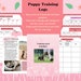 Pink Training Log | Puppy Socialization Checklist | Puppy Training ...