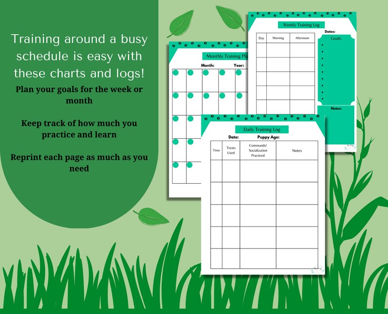 Puppy Training Logs | Puppy Socialization Checklist | Puppy Training ...