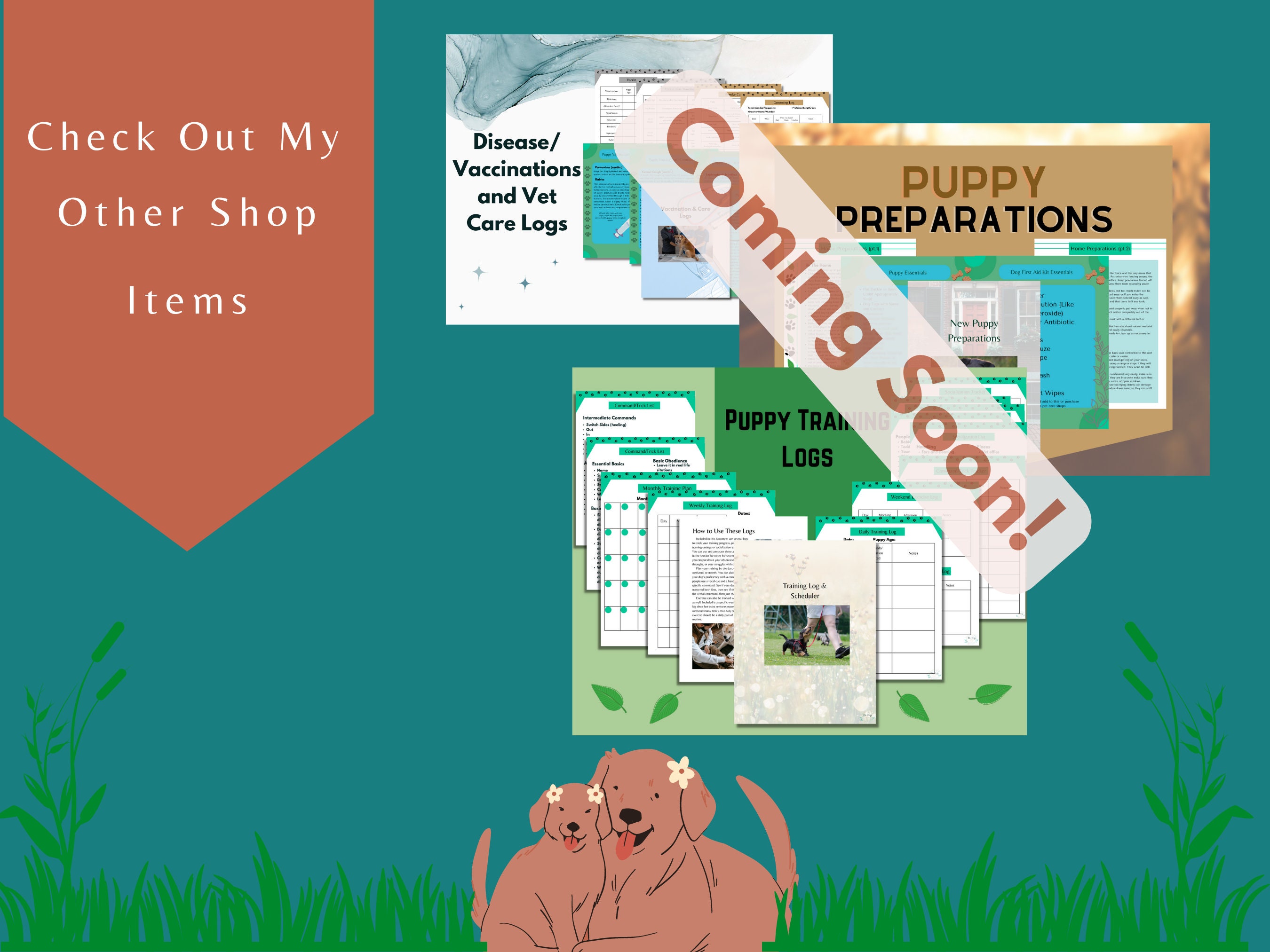 Puppy Potty Log | Printable Puppy Care Logs | Printable Puppy Planner ...