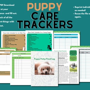 Puppy Potty Log | Printable Puppy Care Logs | Printable Puppy Planner ...