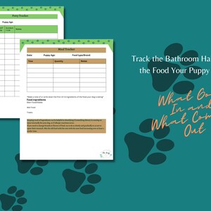 Puppy Potty Log | Printable Puppy Care Logs | Printable Puppy Planner ...
