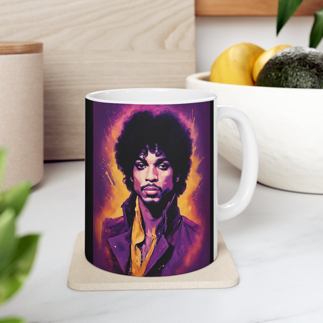 Prince Purple Rain Ceramic Mug 11oz, Prince Art Coffee Cup, Prince ...