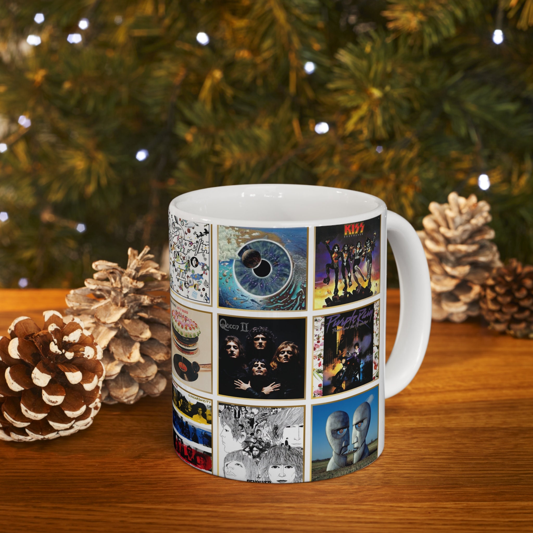 Classic Rock Albums Ceramic Mug 11oz, Rock Albums Coffee Cup, 60s,70s ...