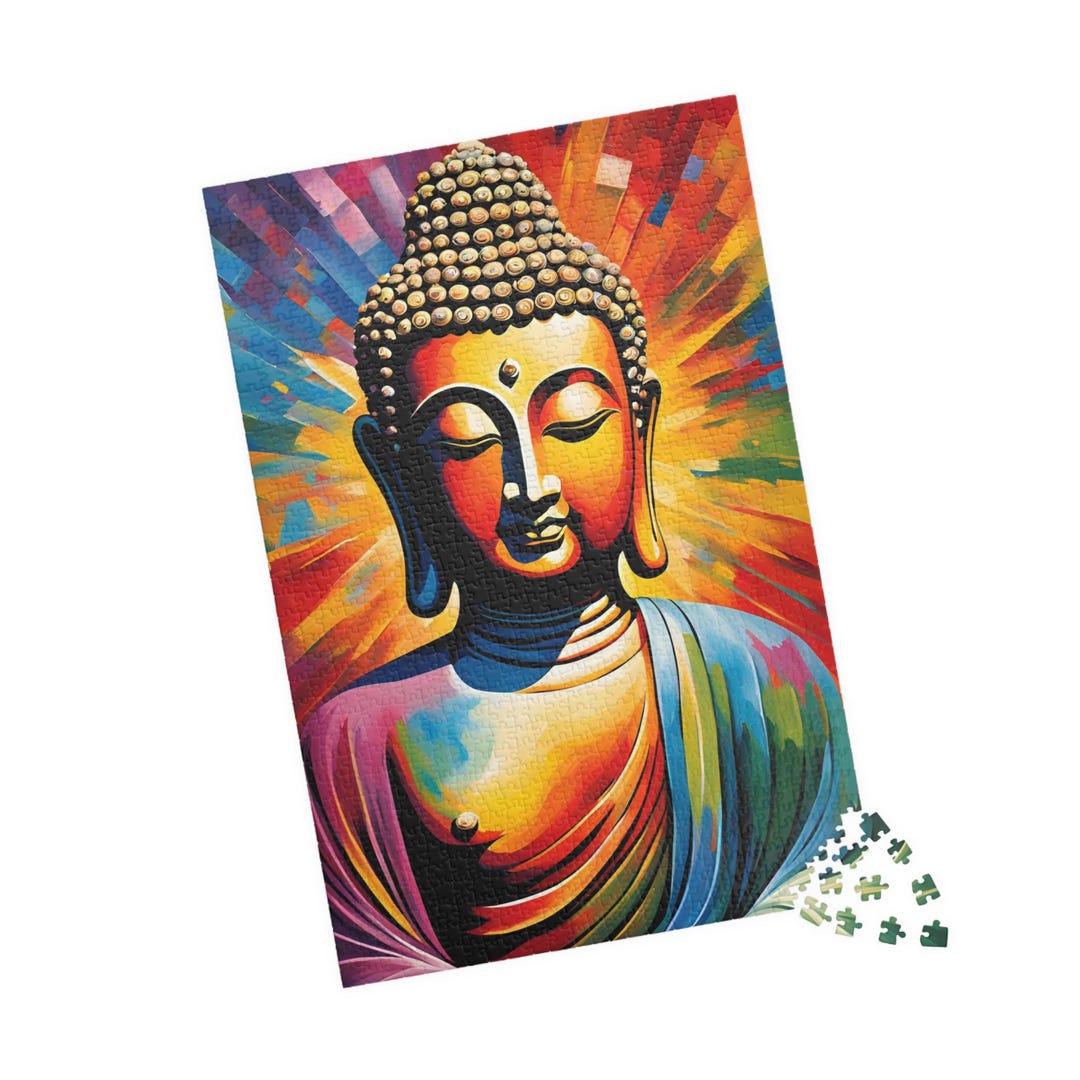 Rainbow Buddha Puzzle - Meditation Jigsaw Game, Spiritual Relaxation ...