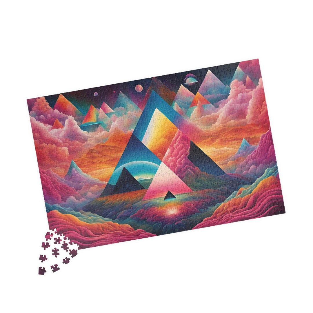 Puzzle, Trippy Triangle Music Inspired Psychedelic Puzzle - 252, 520 ...