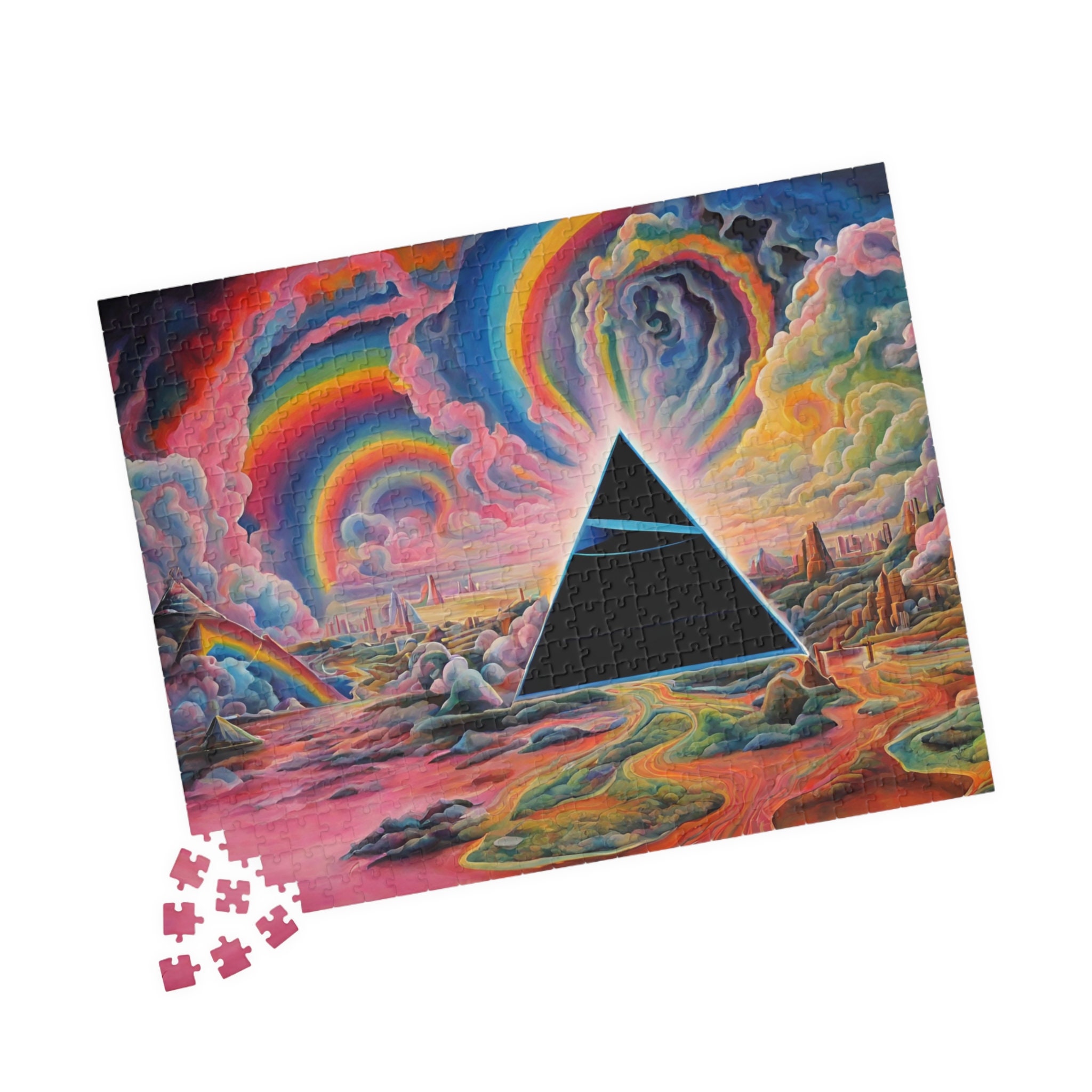 Psychedelic Dark Side of the Moon Inspired Puzzle 252, 520, or 1014 ...