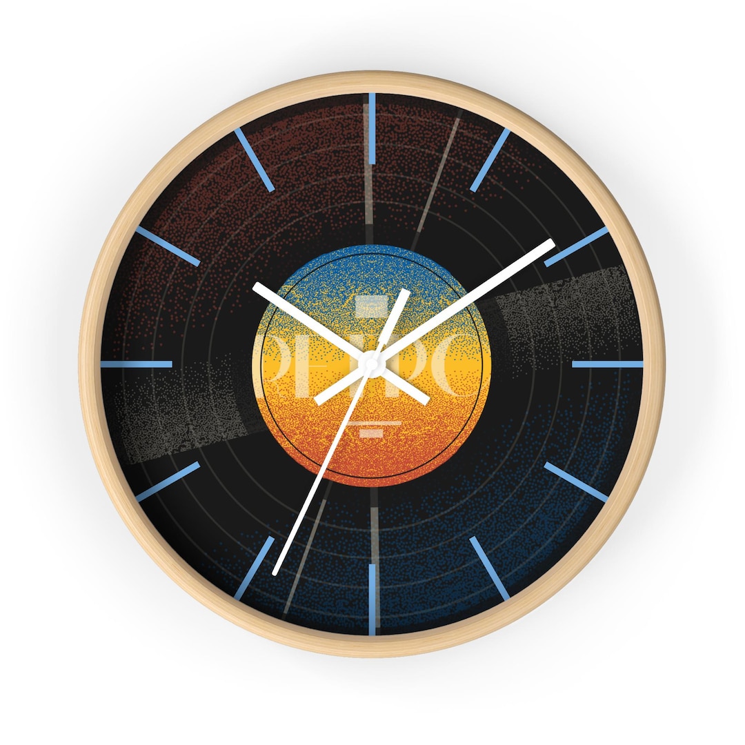 Record Clock - Music Themed Wall Clock, Music Decor, Vinyl Record Clock ...