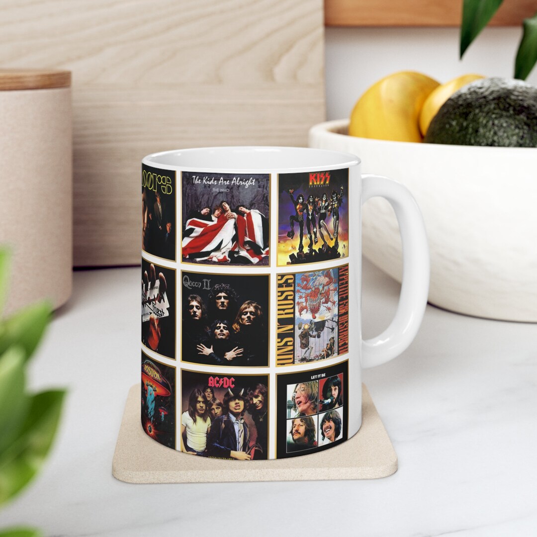 Classic Rock Albums # 2 Ceramic Mug 11oz, Classic Rock Lover Mug ...