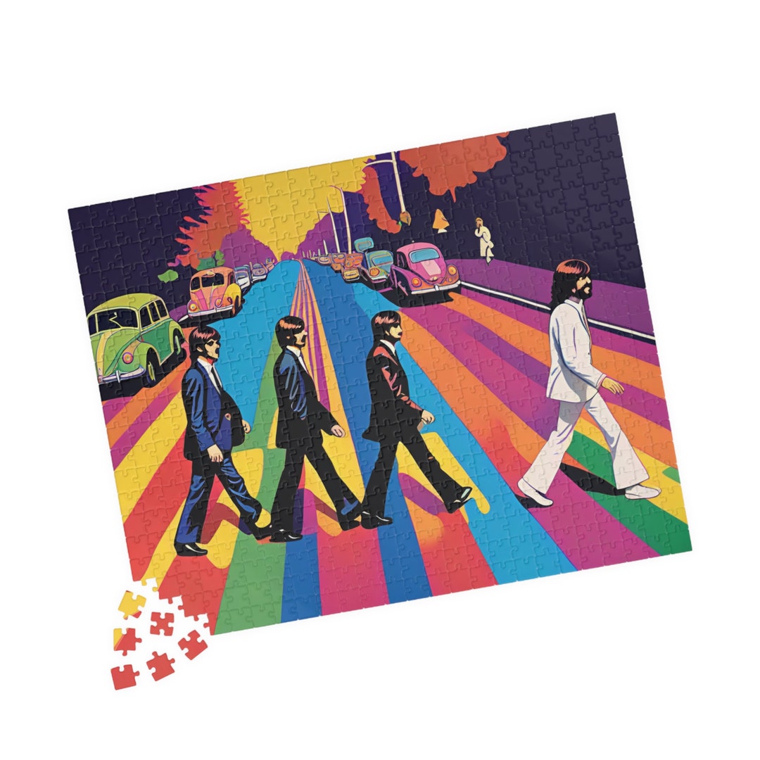 The Beatles Abbey Road Abstract Trippy Art Puzzle (252, 520, 1014-piece ...