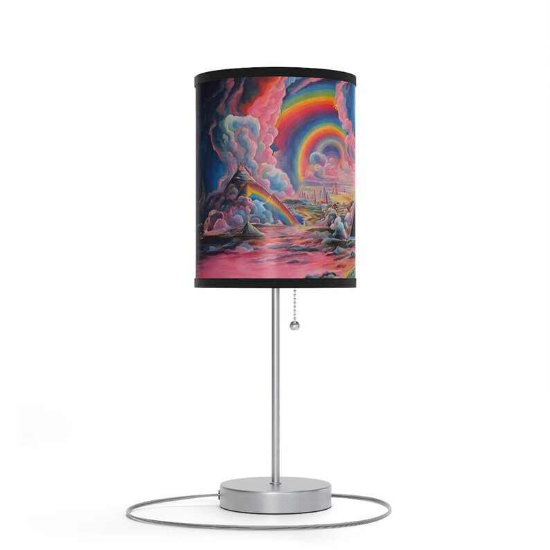 Trippy Pink Floyd Lamp, Dark Side of the Moon Lamp on a Stand, USCA ...