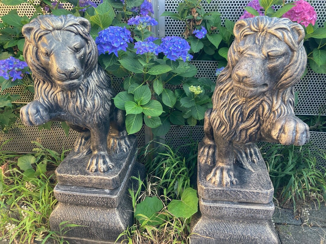 Portal Lion Designer Henri Studios Inc. Palatine 2540 R 1988 Bronze on ...