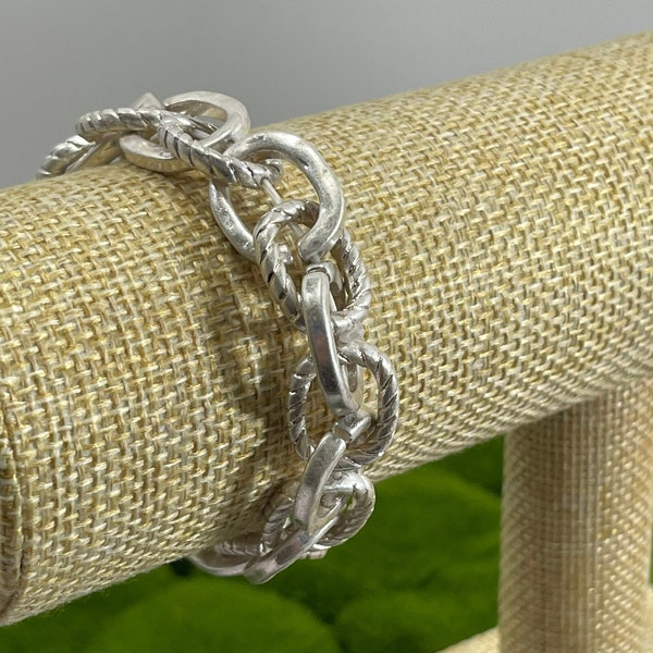 Chunky Sterling Silver Bracelet - Etsy