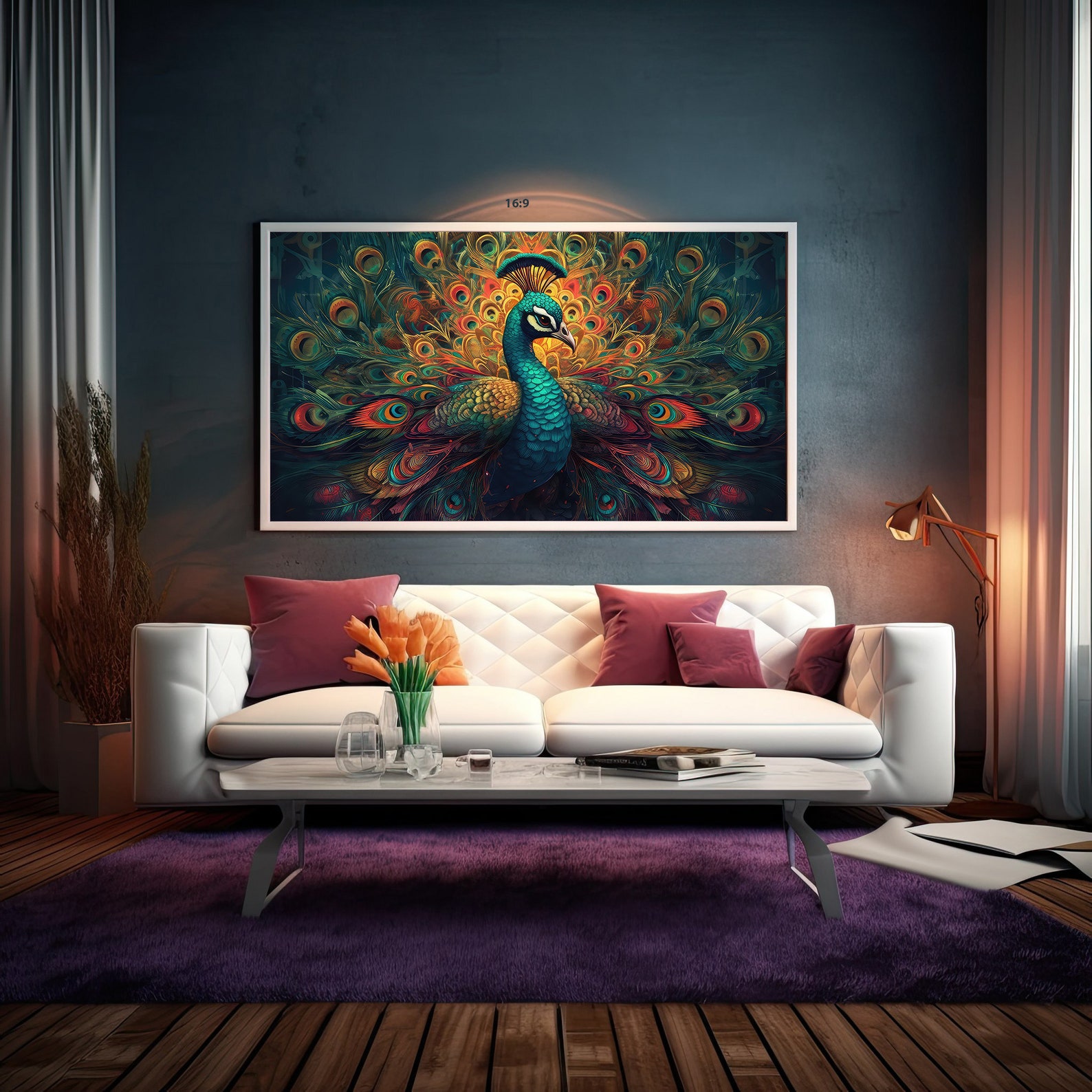 Peacock A Breathtaking Printable Wall Art of a Peacock - Etsy