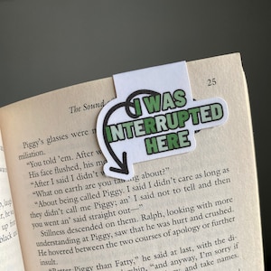 I Was Interrupted Here Bookmark, Magnetic Bookmark, Cricut Template ...