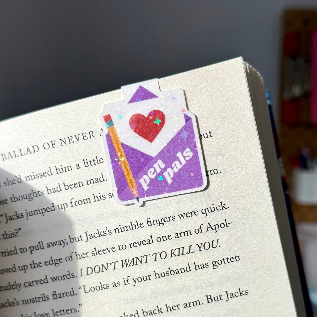 Pen Pals Magnetic Bookmark PNG File, Cutting Machine Magnetic Bookmark ...